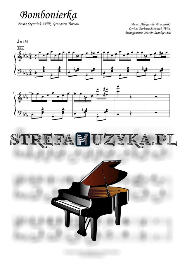 Bombonierka - Basia Stępniak-Wilk, Grzegorz Turnau - Nuty na pianino
