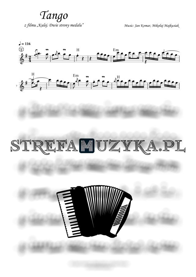 Tango z filmu „Kulej. Dwie strony medalu” - Akordeon